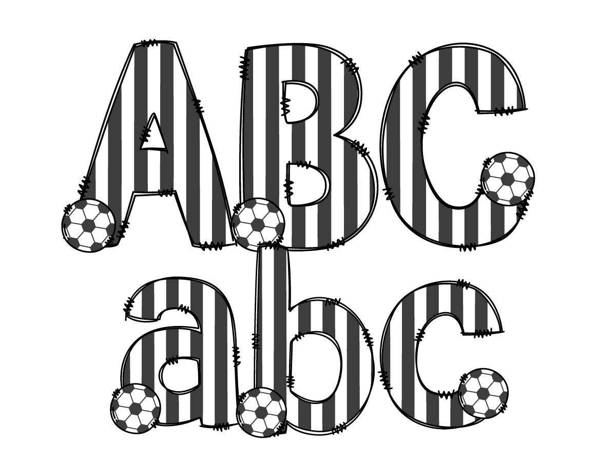 Soccer Alphabet Letters PNG Bundle Soccer Ball Sports Lover - Etsy UK