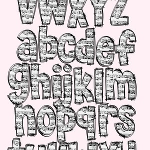 Musical Mega Doodle Letter Bundle, Alphabet Set, Clip Art Letters ...