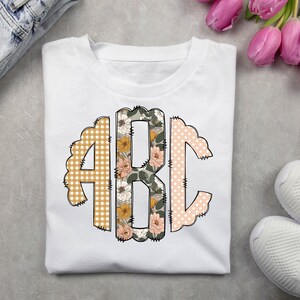 Boho Floral Monogram Full Alphabet Individual Saved Monogram Letters ...