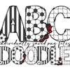 Glitter Leopard Print Doodle Alphabet Letters PNG Bundle, Cheetah ...