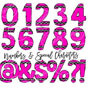 Crayon Doodle Letters, Back to School Font, Teacher Sublimation ...