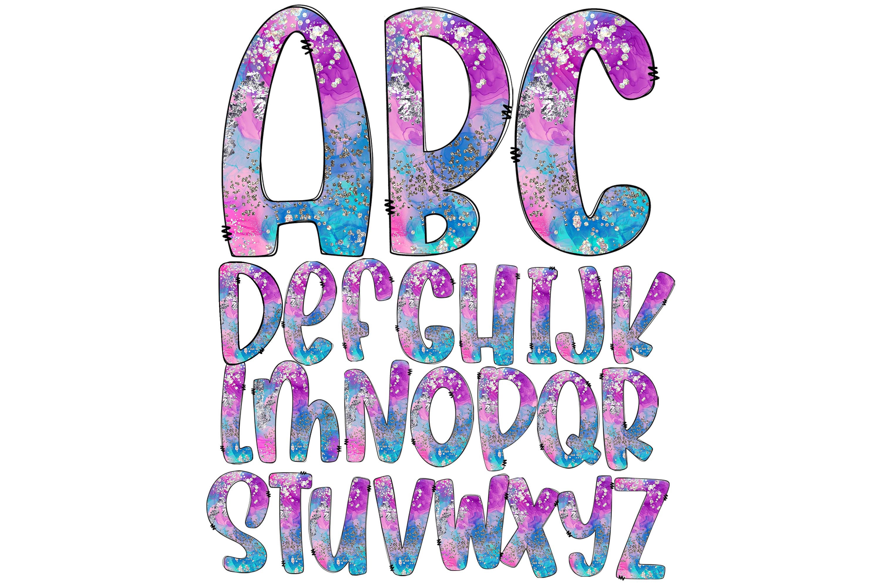 15oz Tumbler Wrap With Matching Doodle Letters Hand Drawn - Etsy