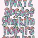 Spring Flowers on Blue Mega Doodle Letter Bundle, Alphabet Set, Clip ...