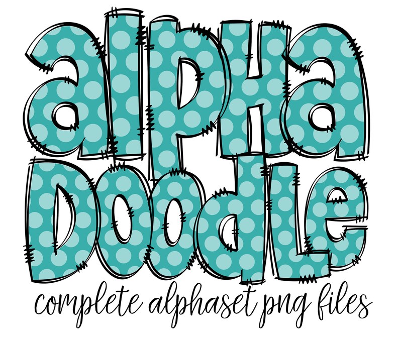 Kids Fishing Alphabet Letters PNG Bundle, Fish Doodle Letters, Hand ...