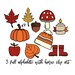 Fall Doodle Letters With Clip Art, Hand Drawn Doodle Alpha Bundle ...
