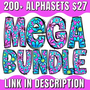 Patchwork Doodle Letters PNG Bundle, Quilt Rustic Bright Hand Drawn ...