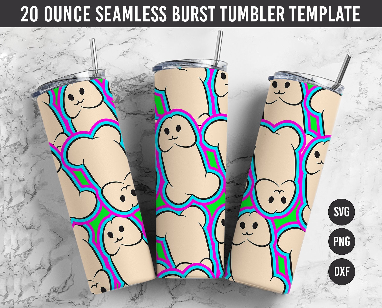 Penis Burst SVG Template Funny Adult 18 Kawaii Seamless | Etsy