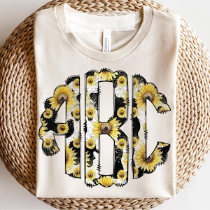 Sunflower Cow Mega Doodle Letter Bundle, Alphabet Set, Clip Art Letters ...