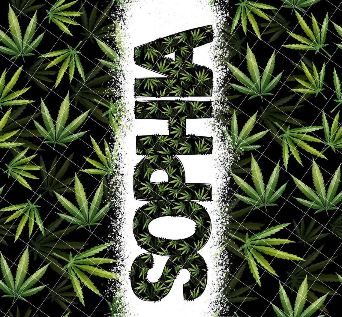 Weed Seamless Add Your Own Text Full Doodle Letter Set With - Etsy