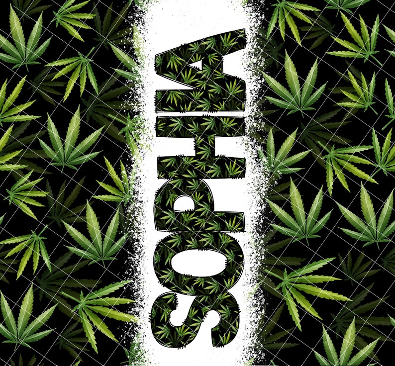 Weed Seamless Add Your Own Text Full Doodle Letter Set With - Etsy
