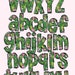 Green Cactus Mega Doodle Letter Bundle, Bright Colorful Floral Alphabet ...
