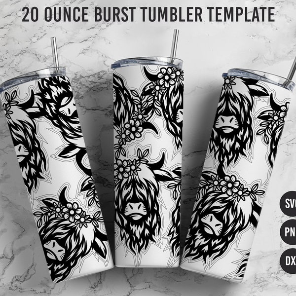 Burst Tumbler Svg - Etsy