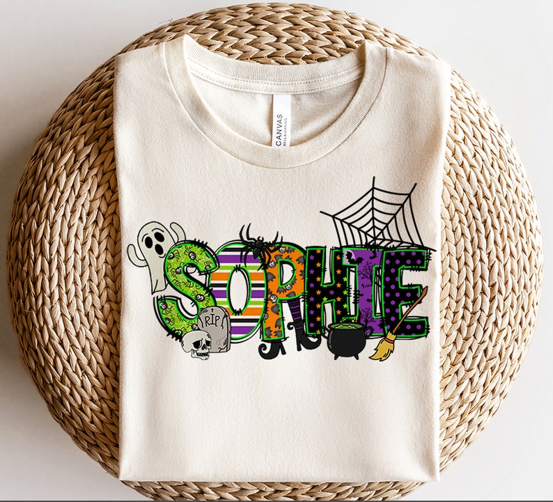 Halloween Doodle Letters With Clip Art PNG Files Make Your - Etsy