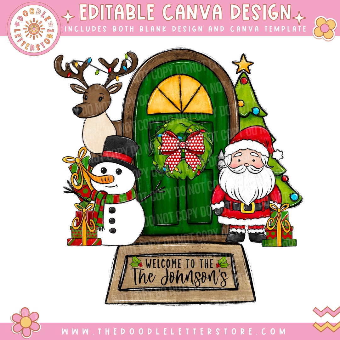 EDITABLE Christmas Name Holder, Canva Template, Make Your Own Name ...