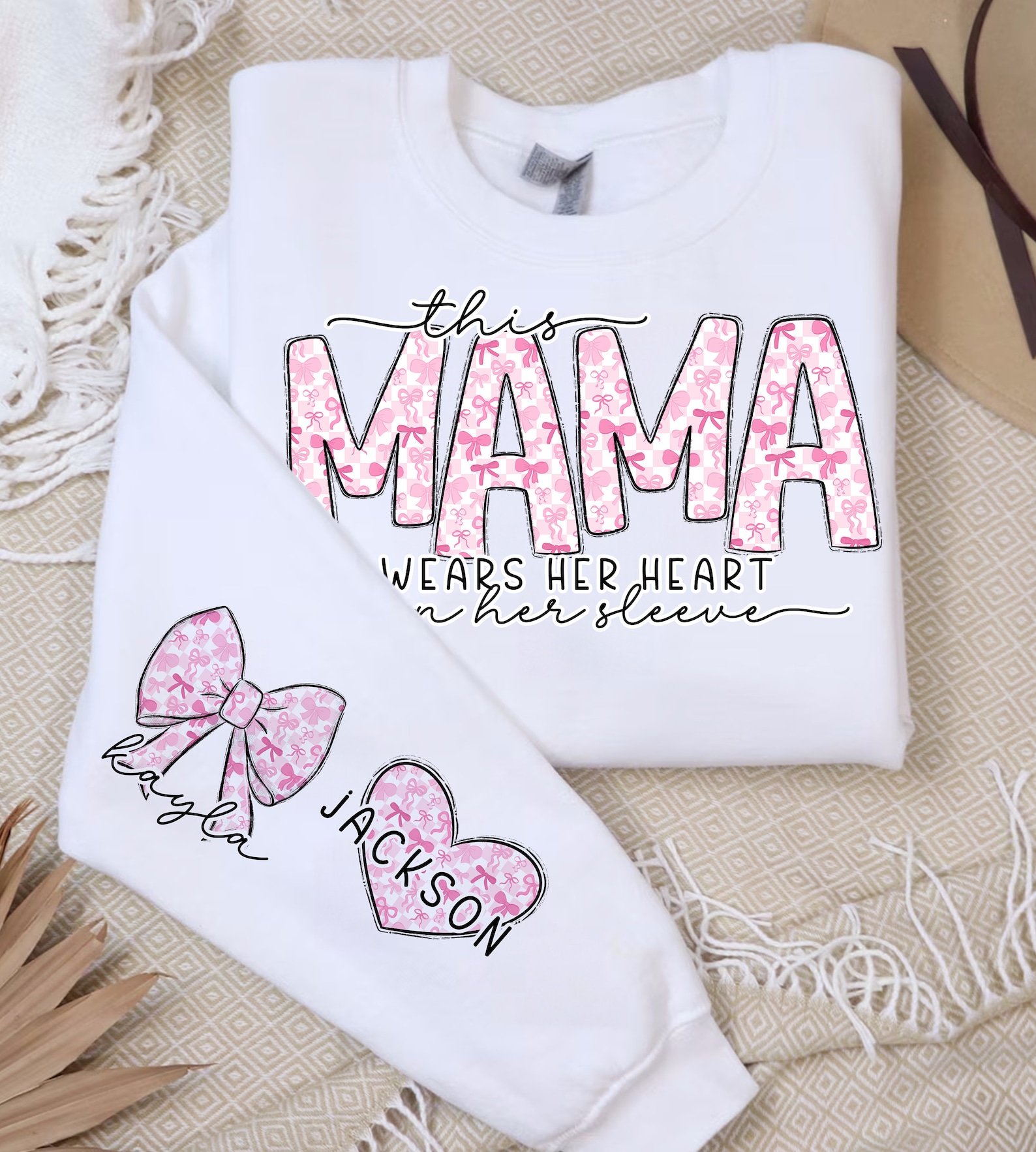 Pink Checkered Bow Doodle Alphabet Letters Sublimation Clipart PNG ...