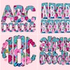Hunting Doodle Alphabet Letters PNG Bundle, Camo Green Camouflage, Army ...