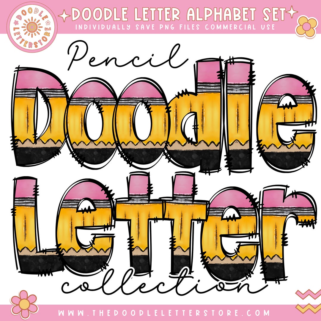 Doodle Pencil School Teacher Back to School Bulletin Board Doodle ...