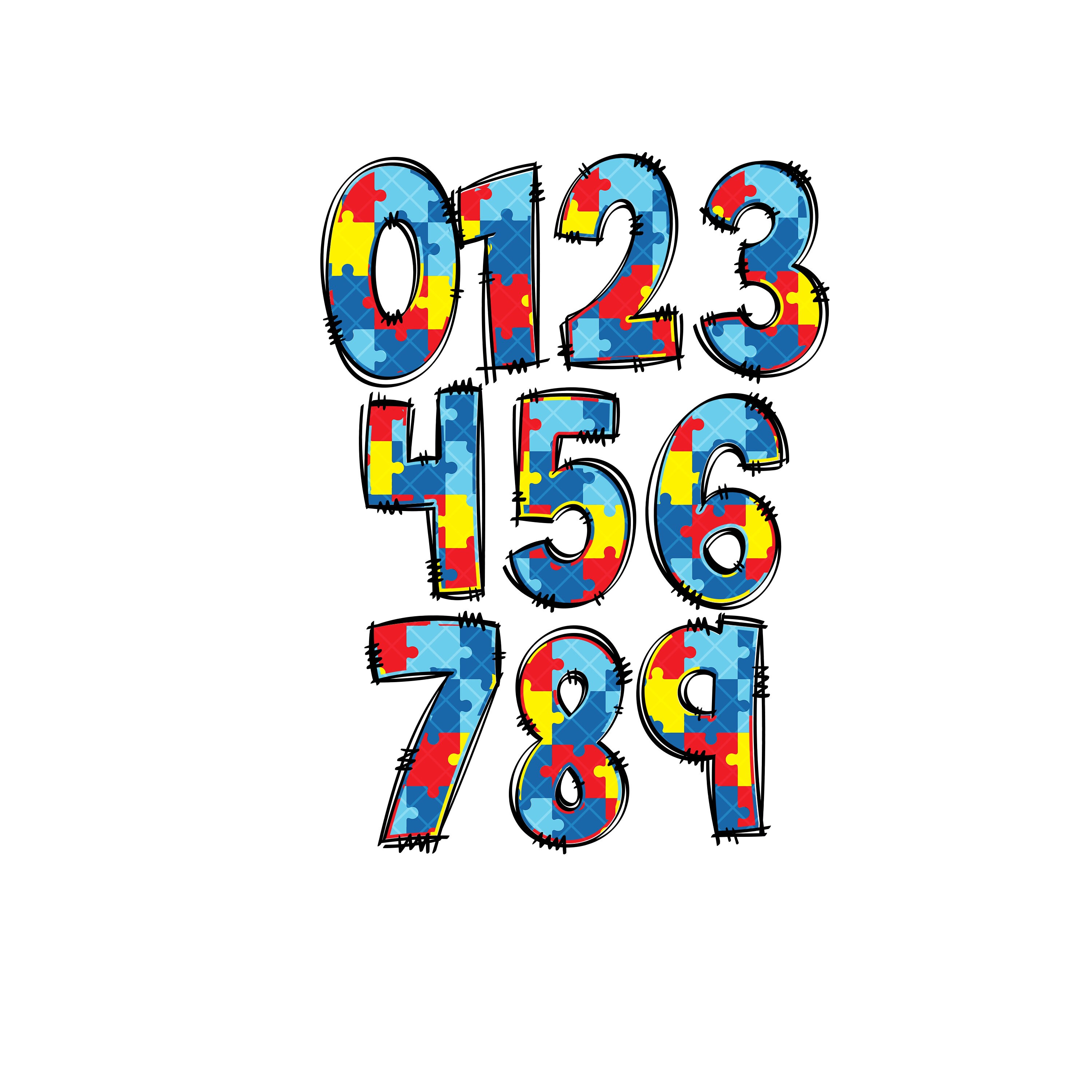 Autism Doodle Alphabet Letters PNG Bundle, Autistic Awareness, Autism ...