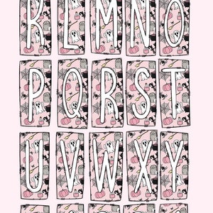 Pink Halloween Mega Doodle Letter Bundle, Alphabet Set, Clip Art ...