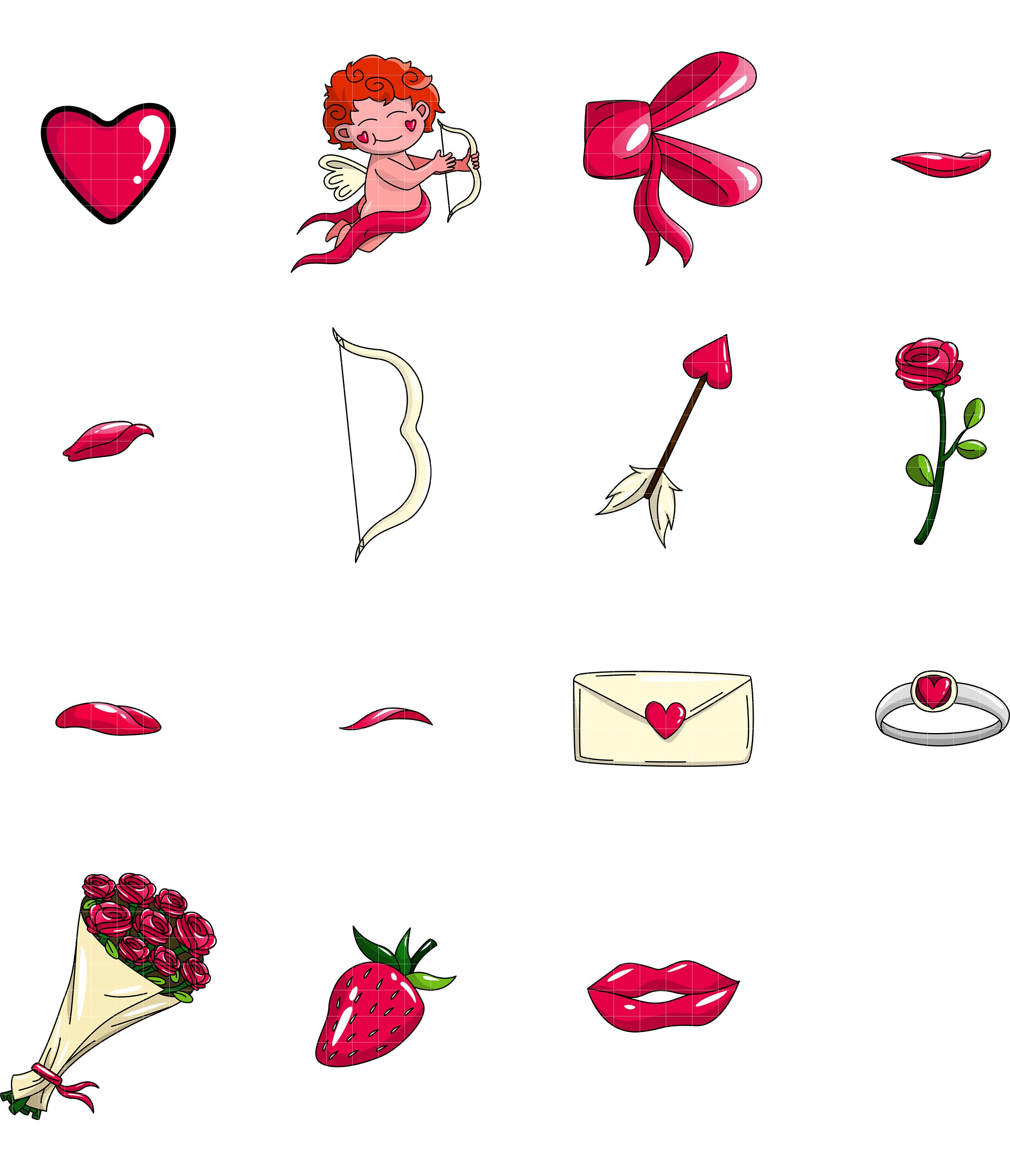 Valentines Day Monogram With Clip Art Doodle Letters Make - Etsy