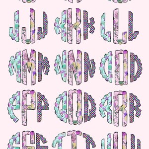 Mermaid Mega Doodle Letter Bundle, Mermaids Alphabet Set, Fantasy Clip ...
