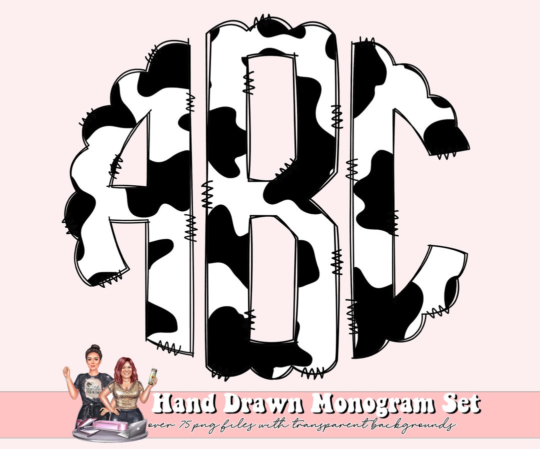 Cow Print Monogram Full Alphabet Individually Saved Monogram Letters ...