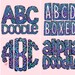 Strawberry Patch Doodle Alphabet Letters Sublimation Clipart PNG ...