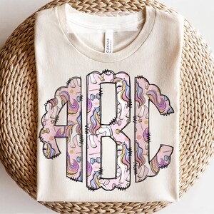 Unicorn Mini Mega Doodle Letter Bundle, Alphabet Set, Clip Art Letters ...