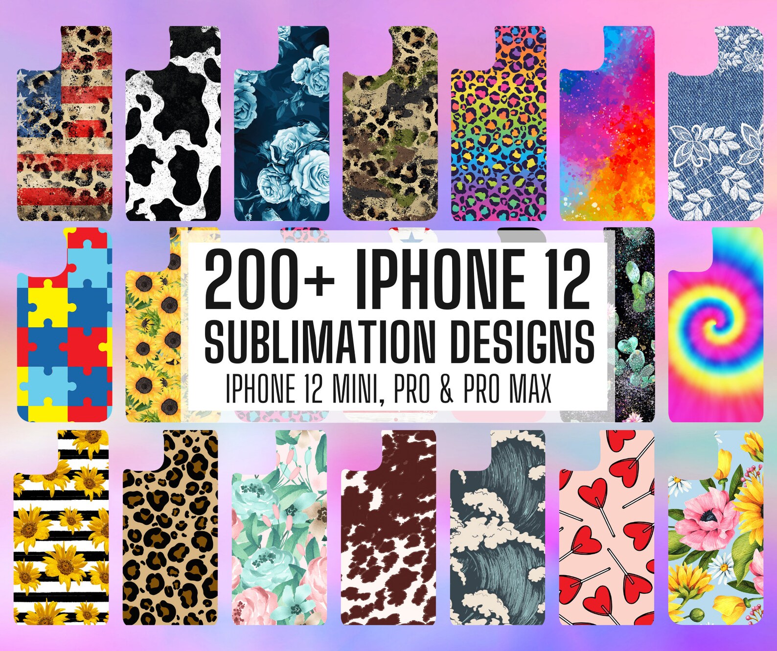 200 Sublimation Template for Iphone 12 Mini Pro & Pro Max - Etsy UK