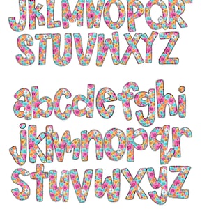 Spring Floral Alphabet Letters PNG Bundle, Summer Mothers Day Flower ...