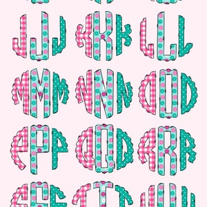 Spring Flowers Mega Doodle Letter Bundle, Bright Colorful Floral ...