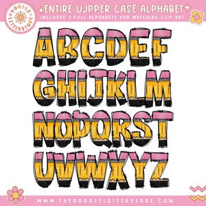 Doodle Pencil School Teacher Back to School Bulletin Board Doodle ...