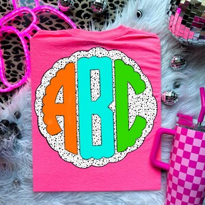 Bright Spotty Doodle MONOGRAM Alphabet Letters, Dalmatian Spots ...