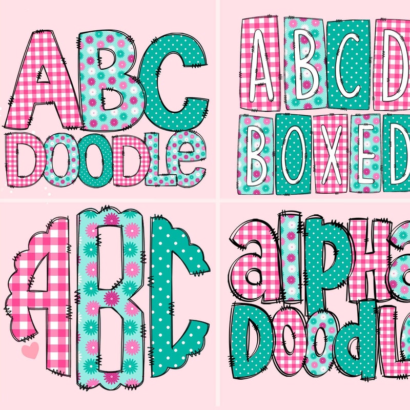 Floral Alphabet Png - Etsy