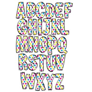 Bright Rainbow Alphabet Letters PNG Bundle, Unicorn Doodle Letters ...