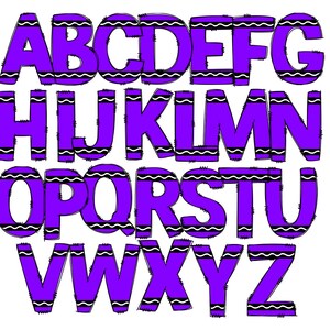 Crayon Doodle Letters, Back to School Font, Teacher Sublimation ...