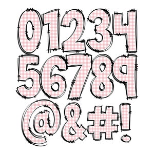 Pink Halloween Doodle Letters With Matching Clip Art, Little Girls ...