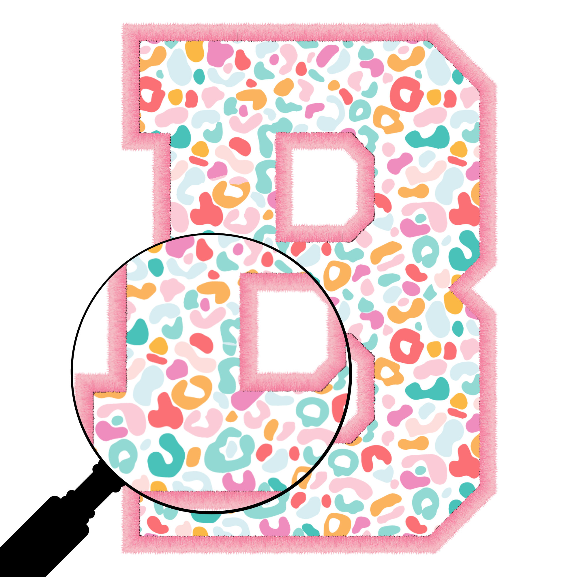 Pink Faux Embroidery Letters Pastel Stitch Alphabet Doodle Letters ...