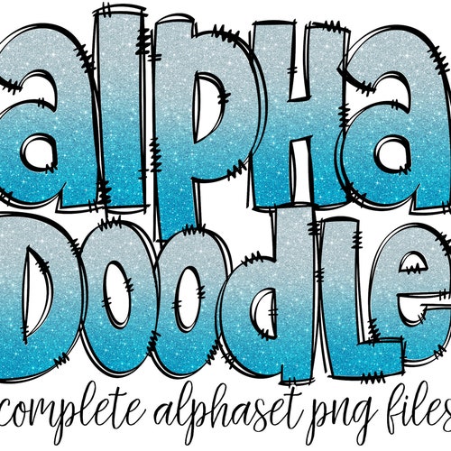 Doodle Alphabet PNG Alphabet Letters PNG Bundle Hand Drawn - Etsy