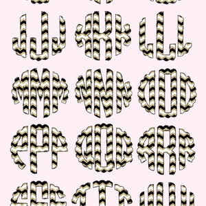 Graduation Chevron Gold Mega Doodle Letter Bundle Alphabet - Etsy