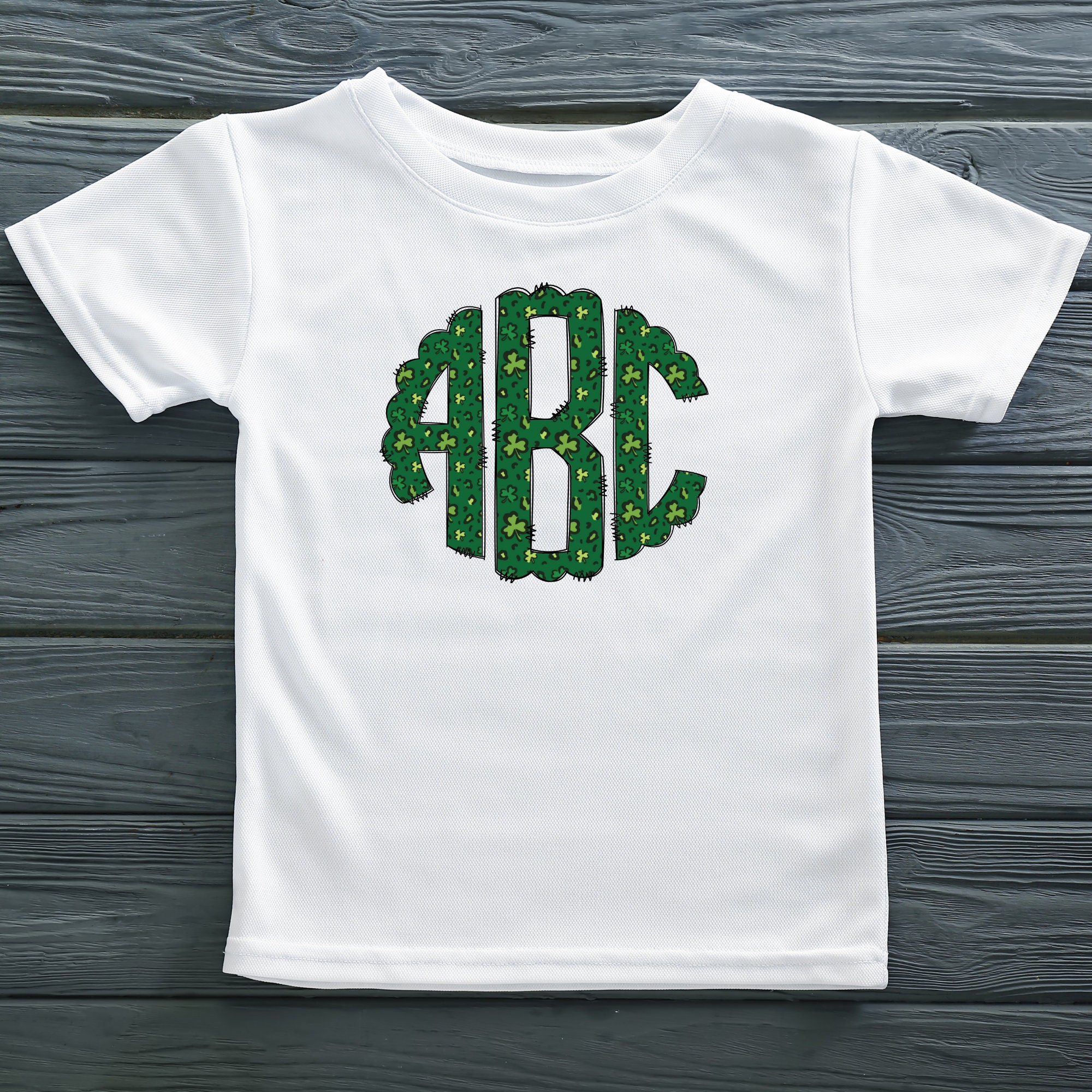 St Patricks Day Green Cloverleaf Monogram Doodle Letters, Make Your Own ...