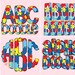 Halloween Doodle Letters With Clip Art PNG Files, Make Your Own Name ...