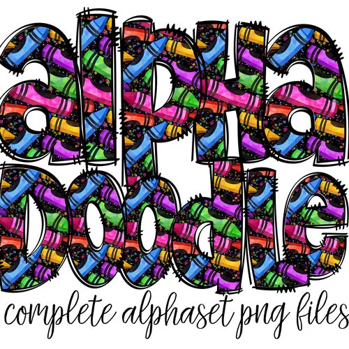 School Doodle Alphabet Bundle Teacher PNG Letters Numbers & - Etsy