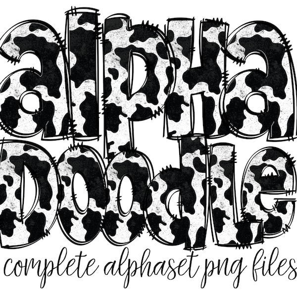 Cow Print Font - Etsy