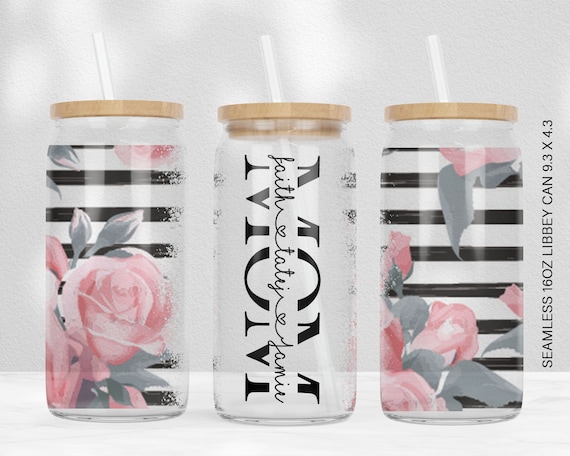 16oz Libbey Glass Can Tumbler Seamless PATTERN 10 | Etsy