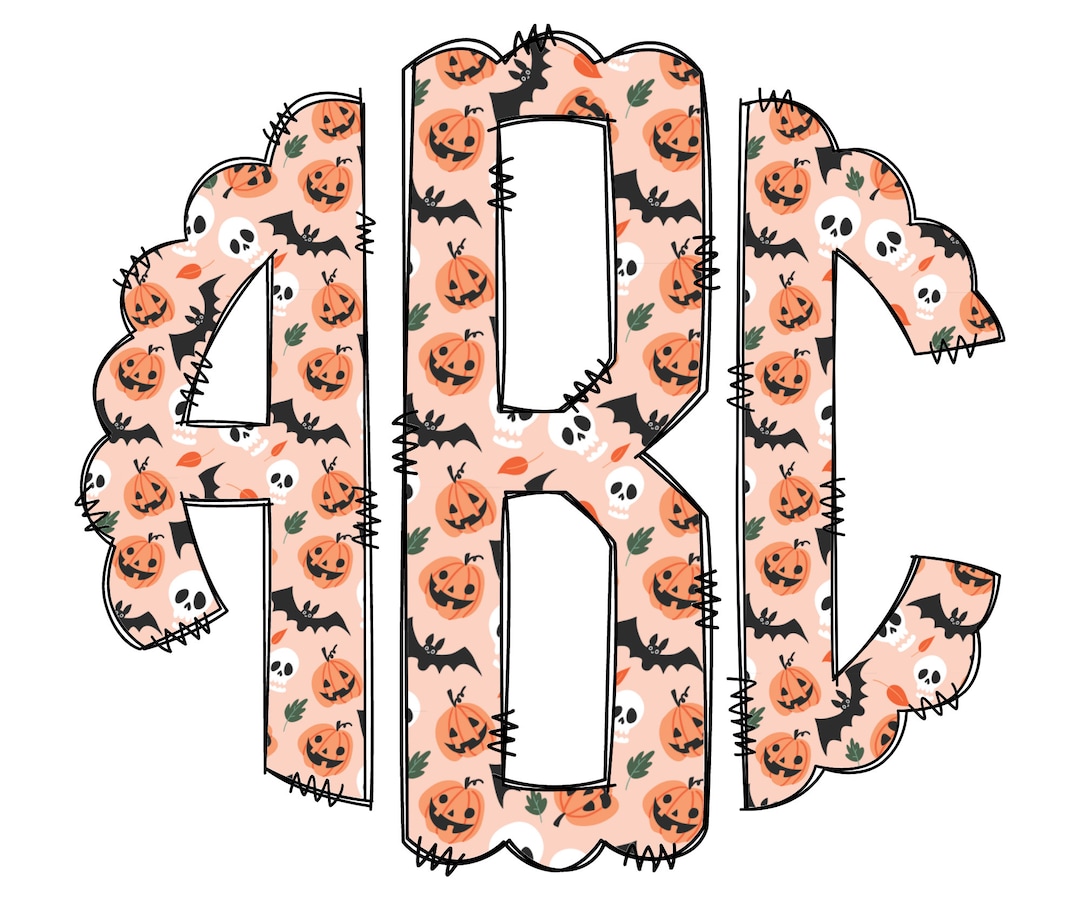Boho Halloween Monogram Full Alphabet Individually Saved Monogram ...