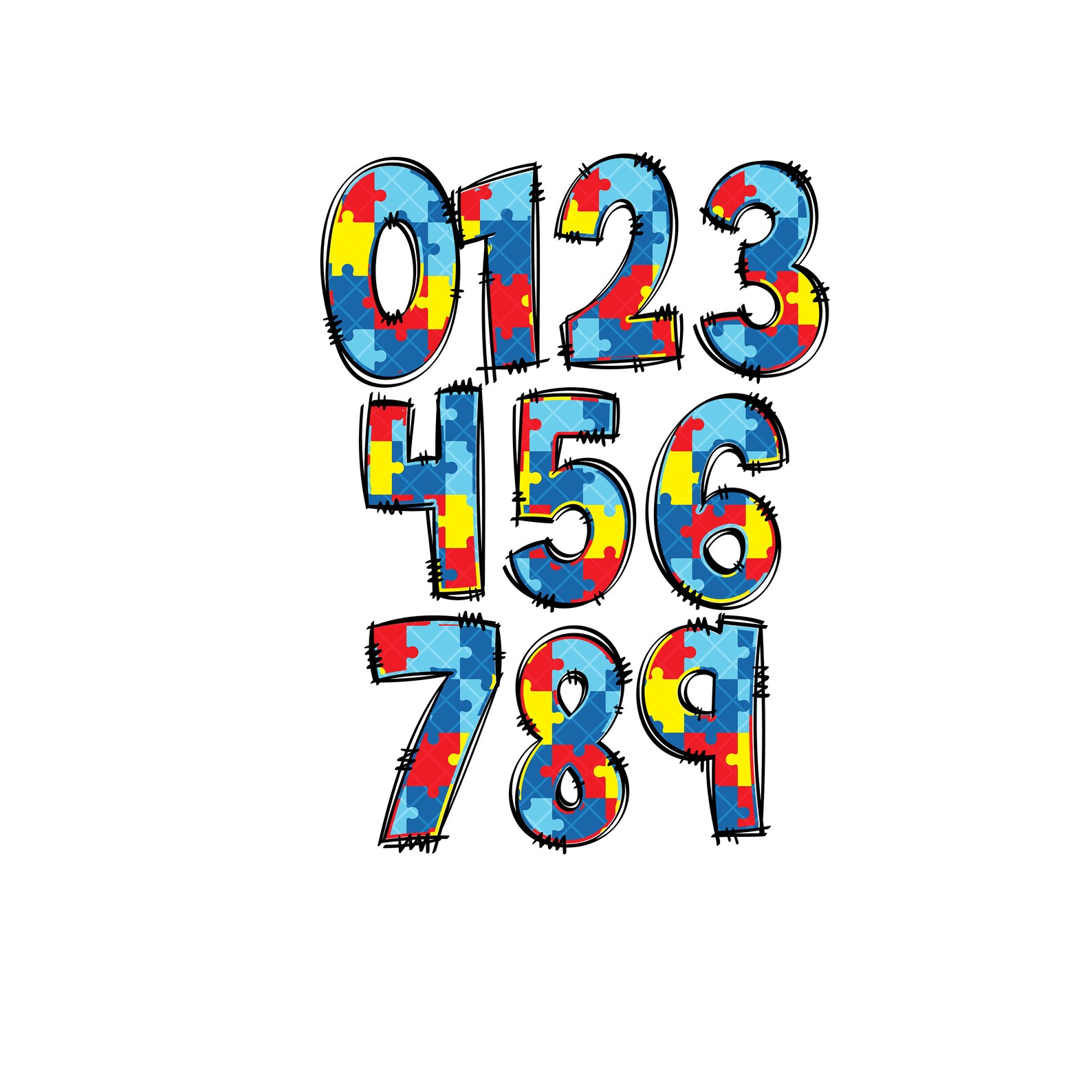 Autism Alphabet Letters PNG Bundle Autistic Awareness Print - Etsy