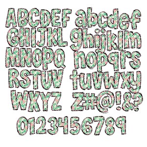Spring Floral Alphabet Letters PNG Bundle, Summer Mothers Day Flower ...