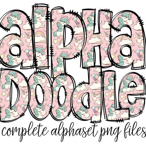 Purple Floral Doodle Alphabet Letters PNG Bundle Flowers Hand - Etsy