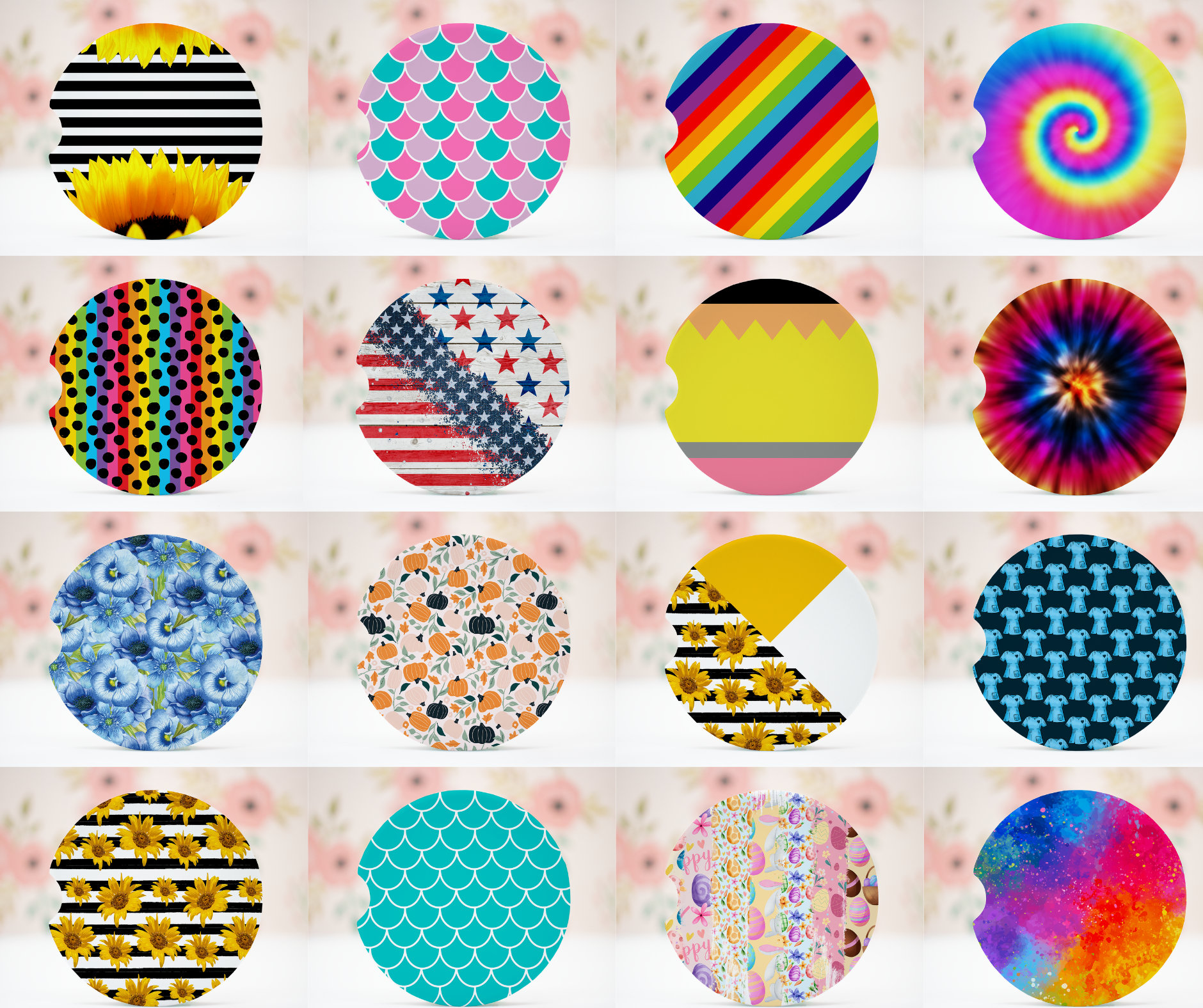 200 PNG Car Coaster Sublimation Design Car Coaster Designs - Etsy